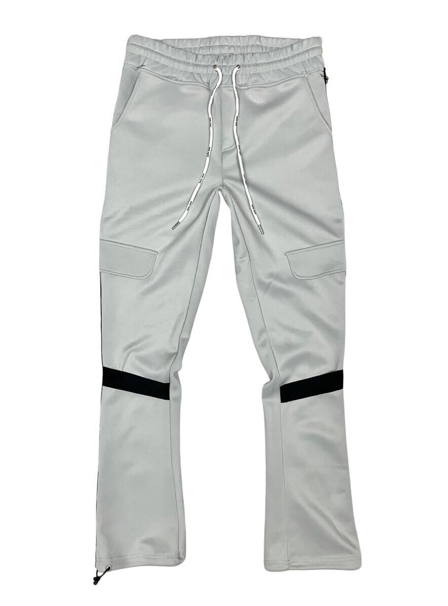 Motive Denim Track Pants - Racer Stacked - Light Grey - MT105 – Vengeance78