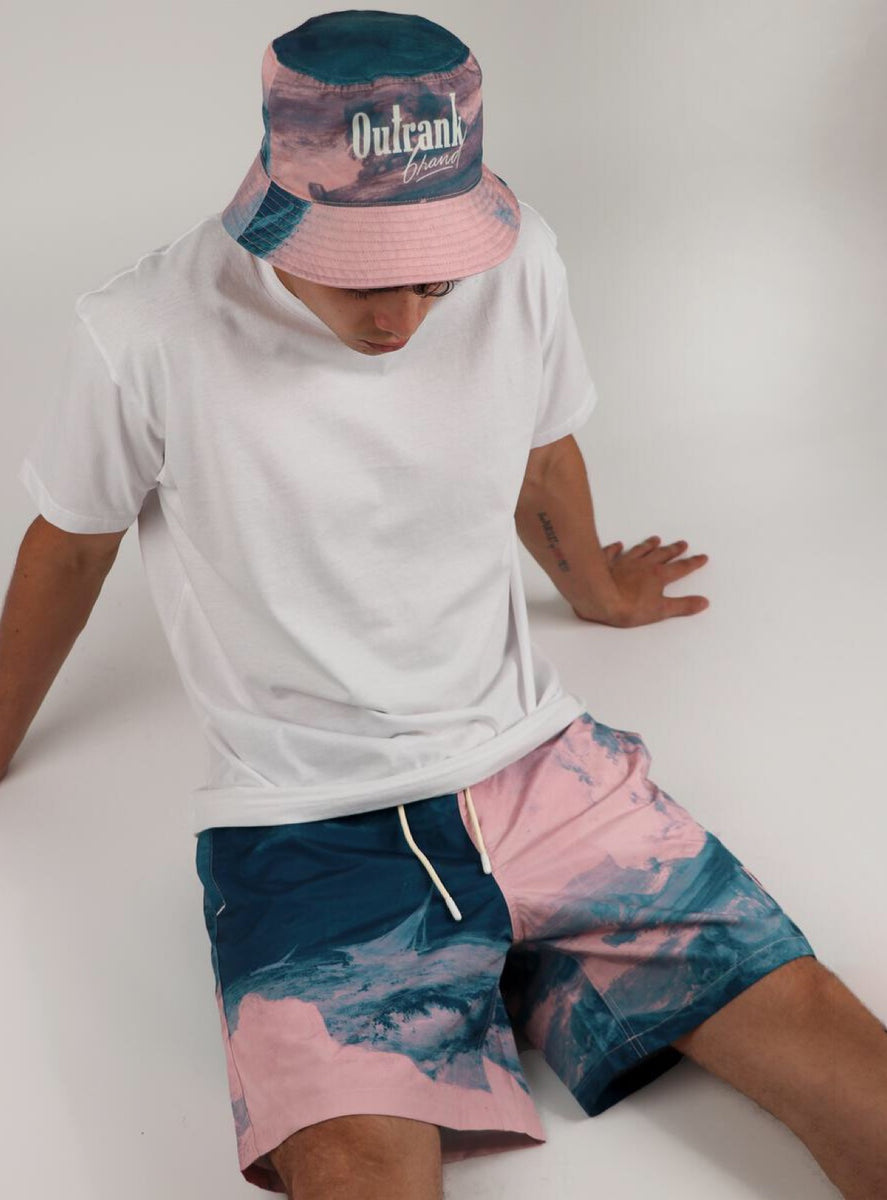 Outrank Shorts - Never Going Under - Teal And Pink - ORS069 – Vengeance78