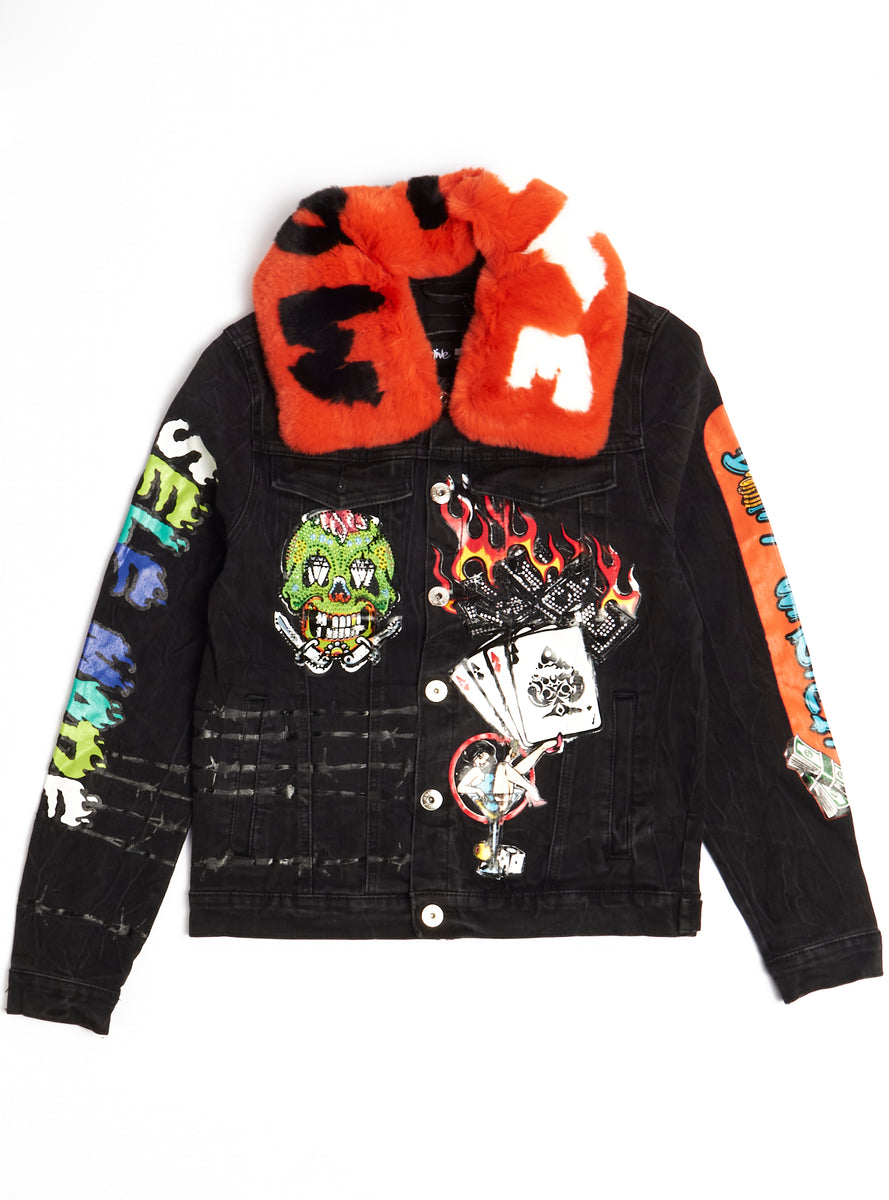 Motive Denim Jacket - Graffiti - Black - M59 – Vengeance78