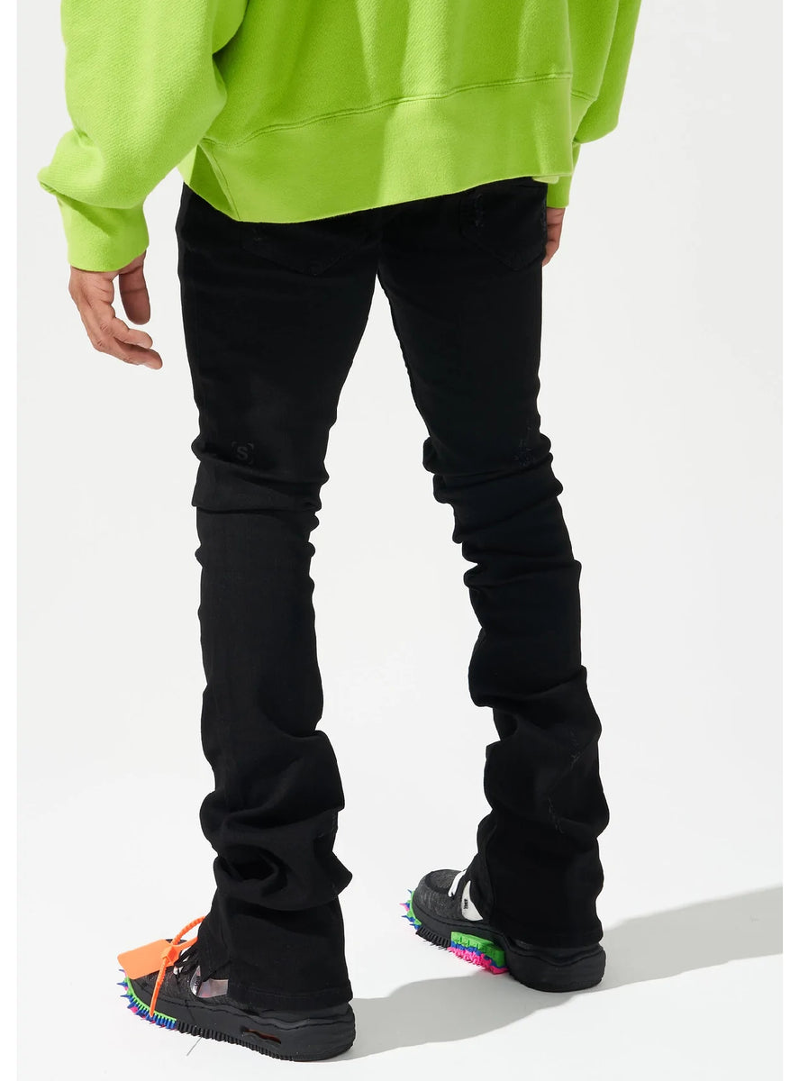 Serenede Stacked Jeans - Noir 7 - Black - N7 – Vengeance78
