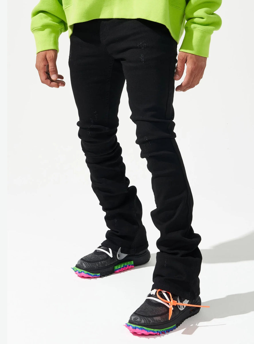 Serenede Stacked Jeans - Noir 7 - Black - N7 – Vengeance78