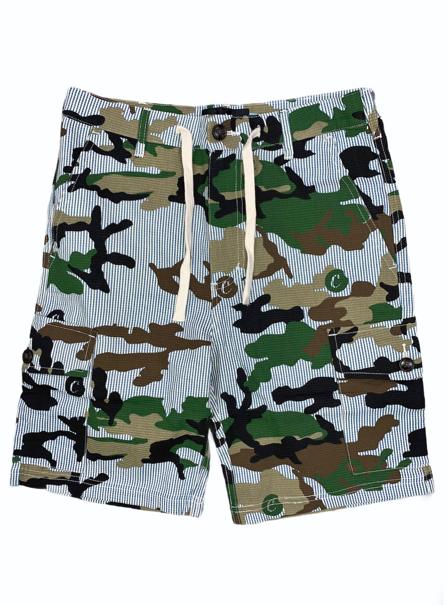 Cookies Shorts - Vintage Camo Seersucker - Blue Stripe Camo – Vengeance78