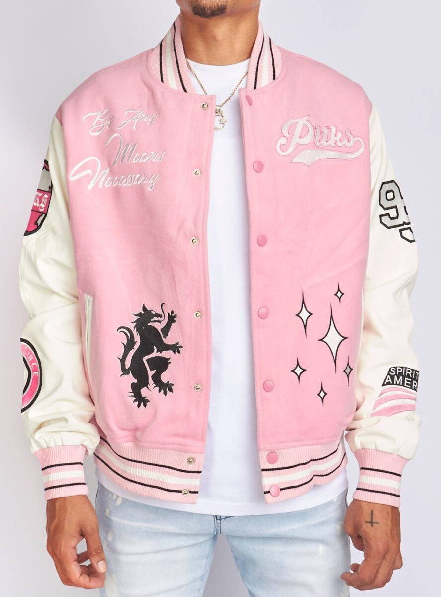 Politics Jacket - Ramsey Varsity - Pink - 427 – Vengeance78