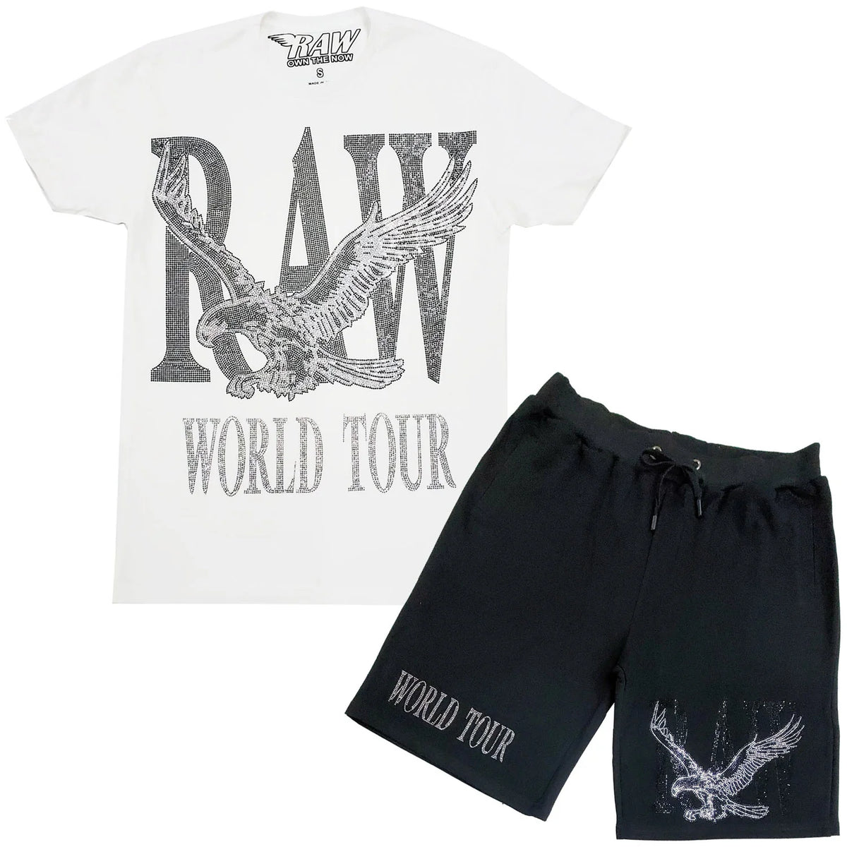Rawyalty Short Set - RAW World Tour - White – Vengeance78