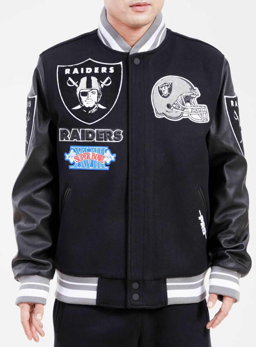 Pro Standard Jacket - Logo Mashup Varsity - Raiders - Black - FOR64186 ...