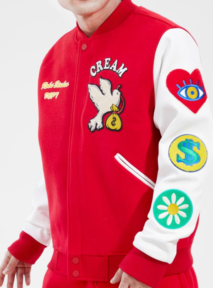 Roku Studio Jacket - Cream Varsity - Red - RK6480852 – Vengeance78