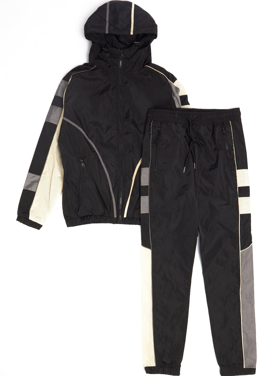 Rebel Minds Tracksuit - Full Zip Nylon - Grey - 121-812 – Vengeance78
