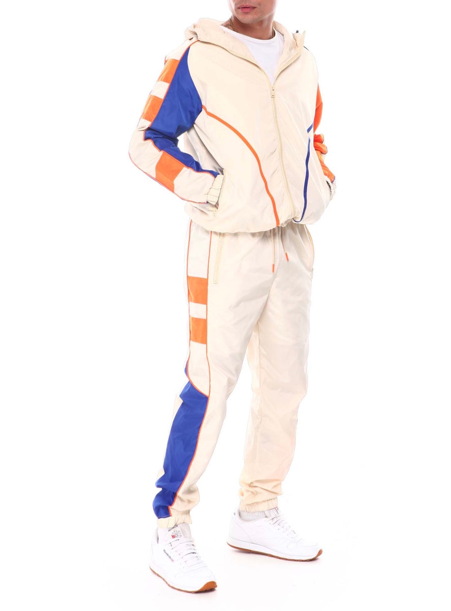 Rebel Minds Tracksuit - Full Zip Nylon - Cream - 121-812 – Vengeance78
