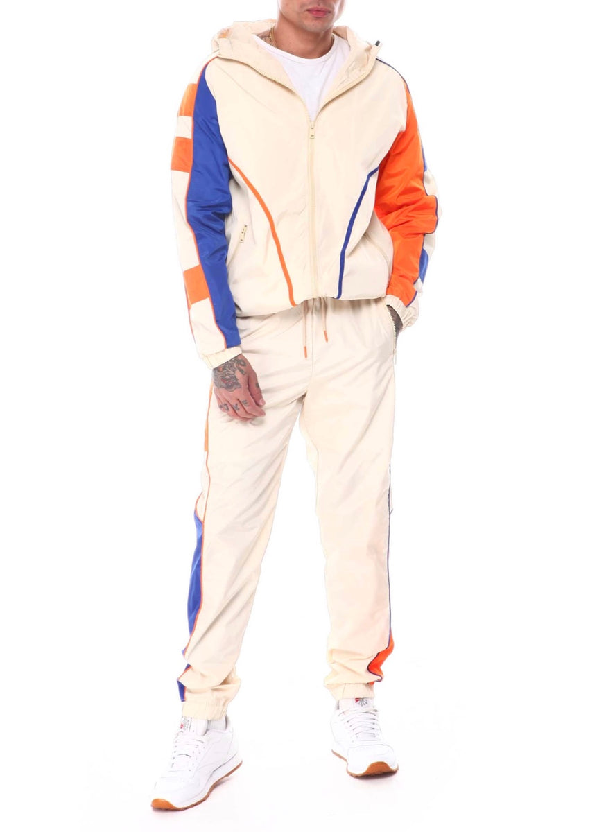 Rebel Minds Tracksuit - Full Zip Nylon - Cream - 121-812 – Vengeance78