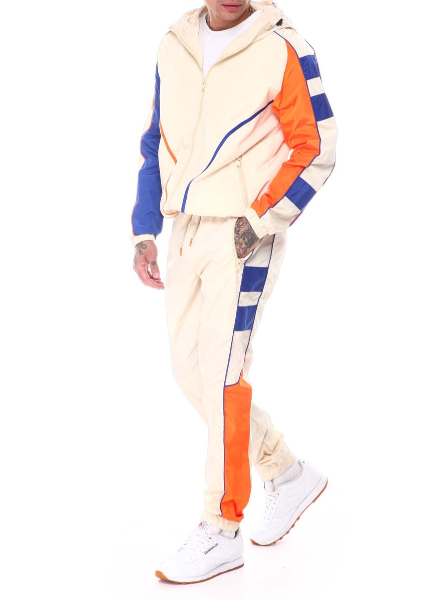 Rebel Minds Tracksuit - Full Zip Nylon - Cream - 121-812 – Vengeance78