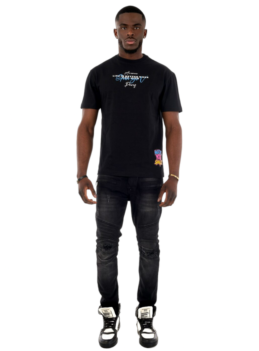 George V T-Shirt - Made You Smile - Black - GV2553 – Vengeance78