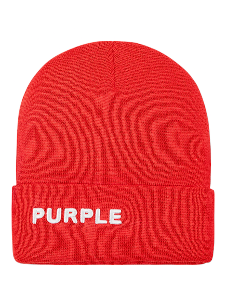 Purple-Brand Beanie - Acrylic - Red - A6003 – Vengeance78