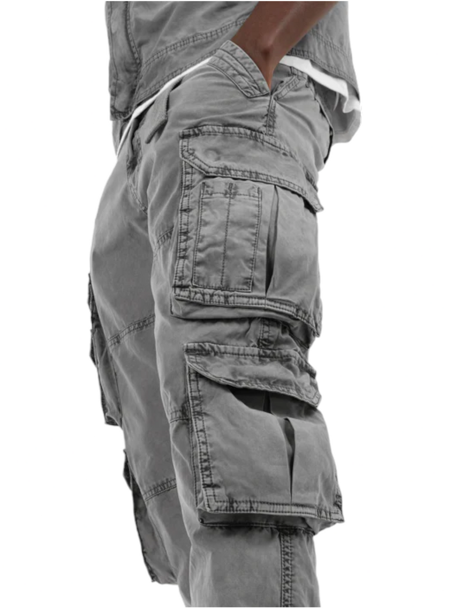 Copper Rivet Cargo Pants - With Belt - Grey - 333236 – Vengeance78