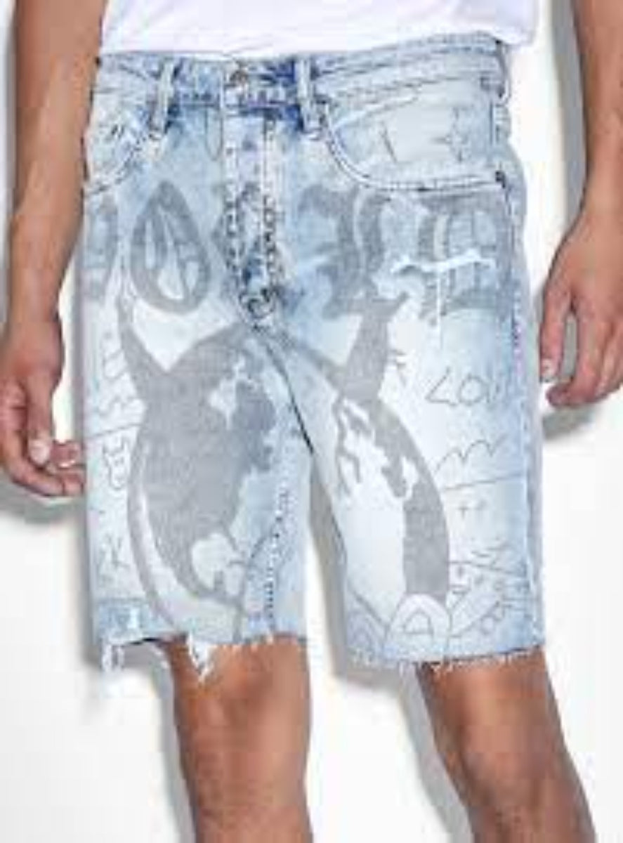 Ksubi Shorts - Chopper Short Devil Smash - Blue - MPF22WA013 – Vengeance78