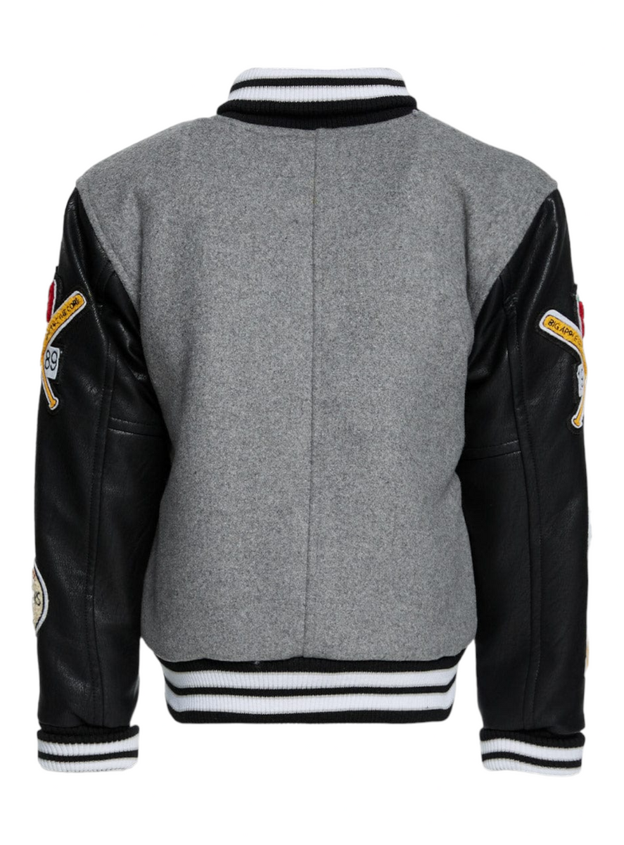 Jordan Craig Jacket Kids - Big Apple Varsity - Grey - 91617K – Vengeance78