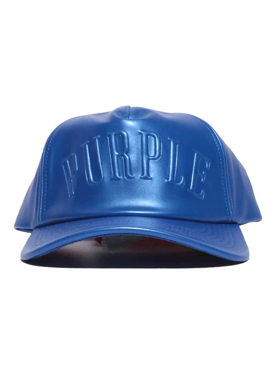 Purple-Brand Hat - Panel Leather - Blue - P916 – Vengeance78