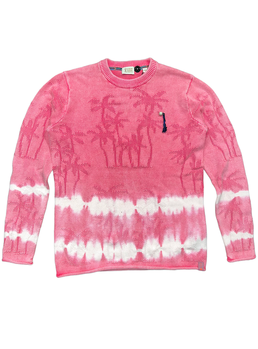 Scotch & Soda Sweater - Palm Paradise - Pink - 23-PSMM-D60 0220 ...