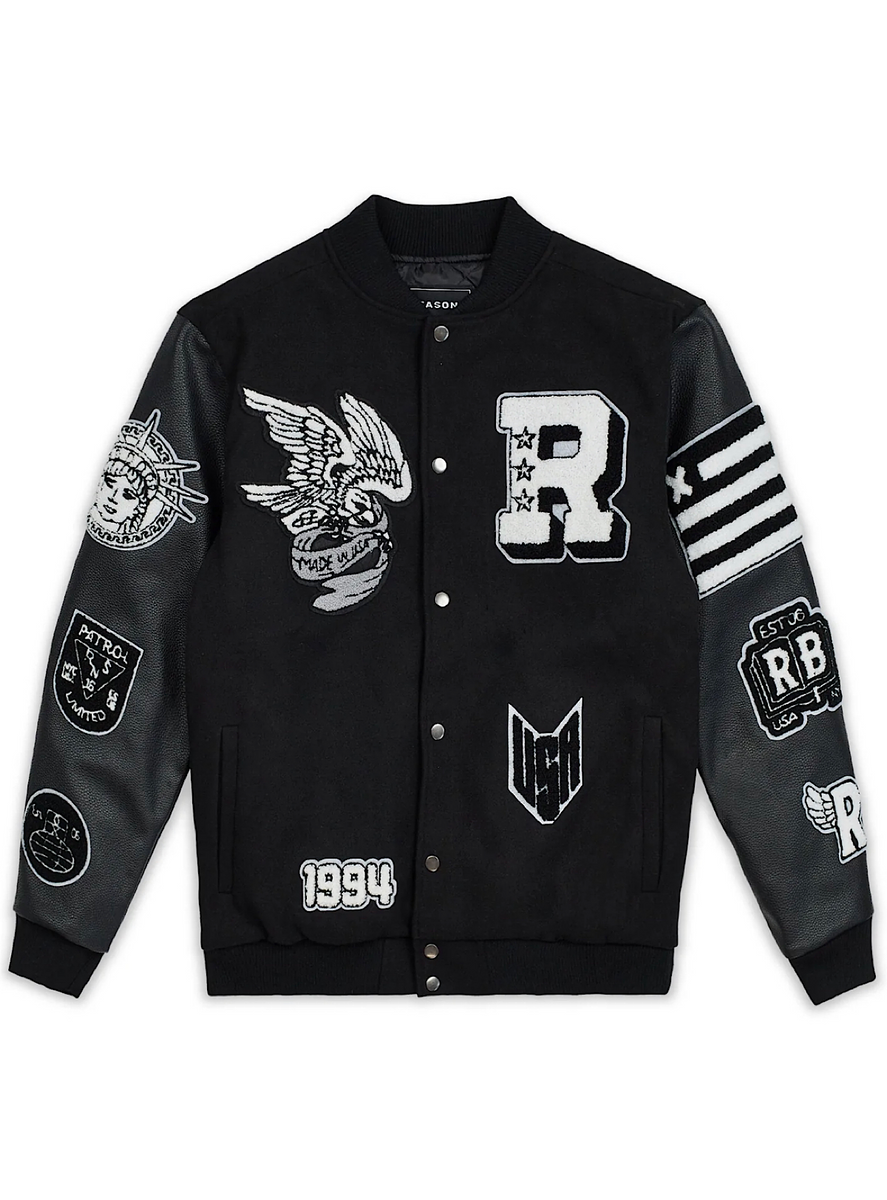 Reason Jacket - Wings Varsity - Black - CVJ-01 – Vengeance78