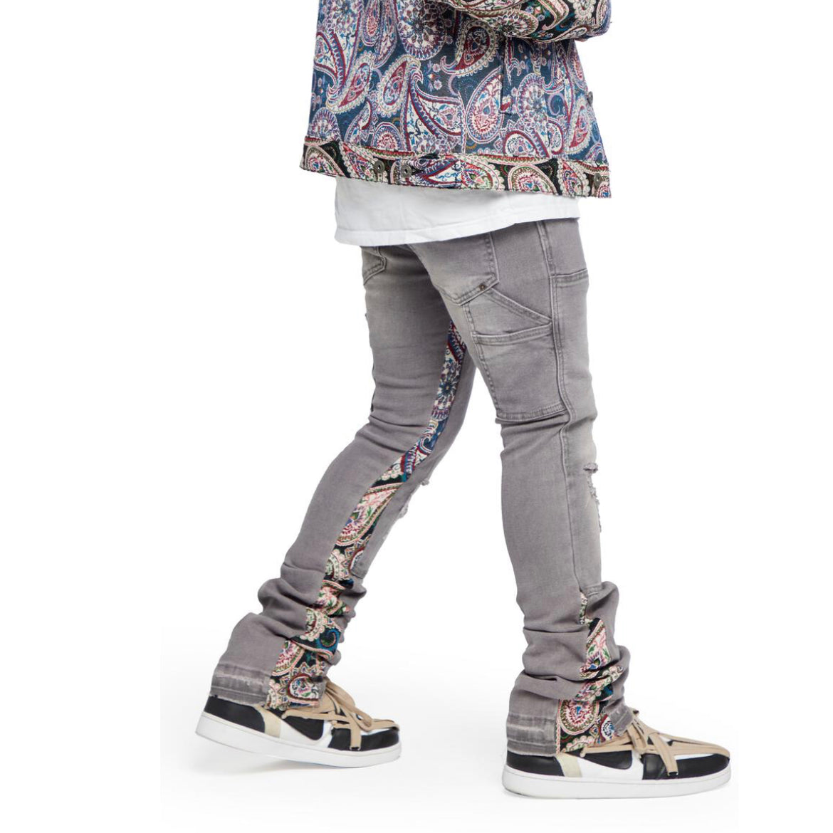 Valabasas Jeans - Alpha Stacked - Grey Jacquard - VLBS2191 – Vengeance78