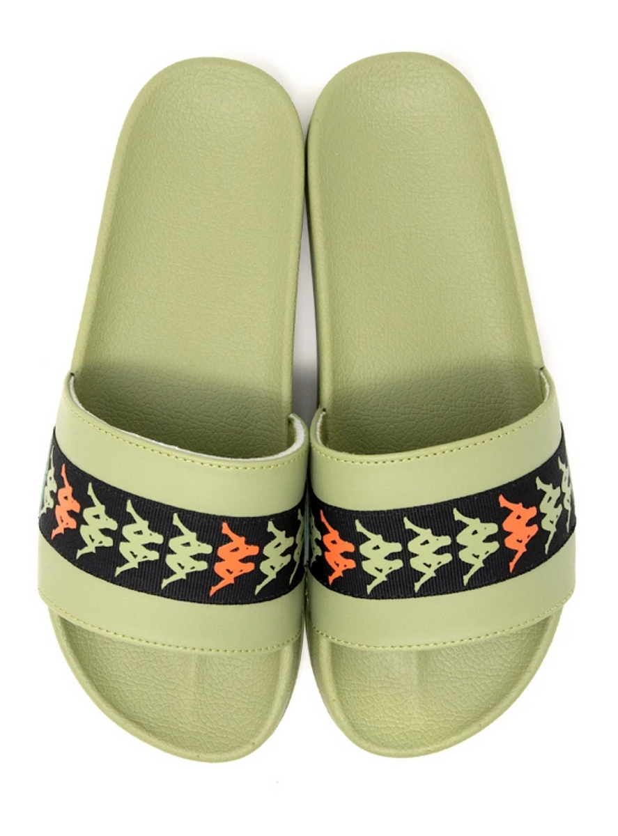 Kappa Slides - 222 Banda Adam 15 - Green Salvia With Black And Orange ...
