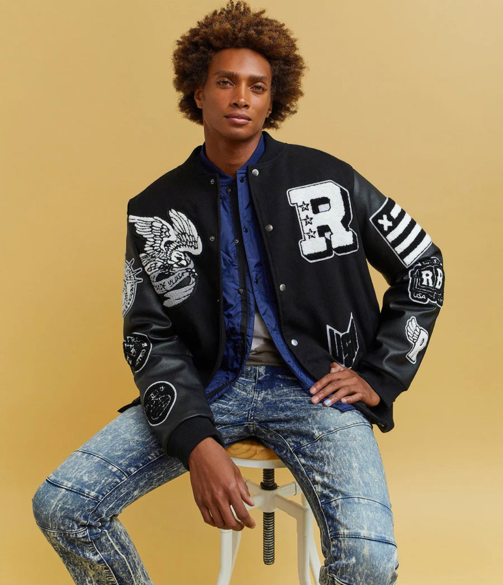 Reason Jacket - Wings Varsity - Black - CVJ-01 – Vengeance78