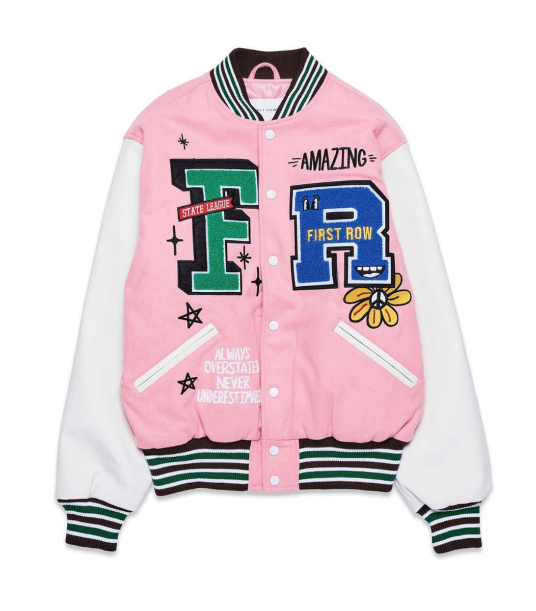 First Row Jacket - Amazing Varsity - Pink - FRJ003 – Vengeance78